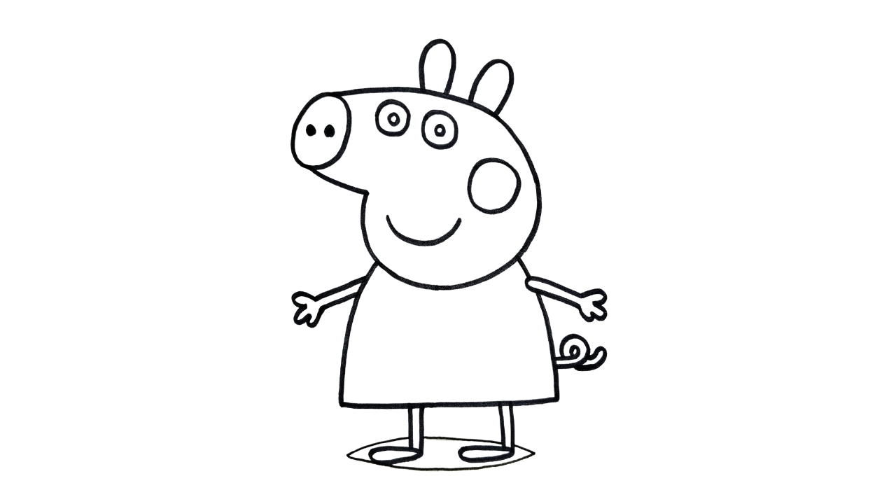 How to Draw Peppa Pig Step by Step - Hand Of Art