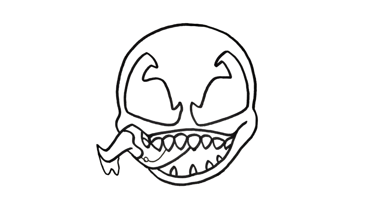 How to Draw Venom Step by Step - Hand Of Art
