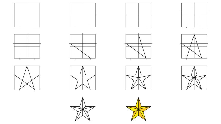 How to Draw a Star Step By Step - Hand Of Art
