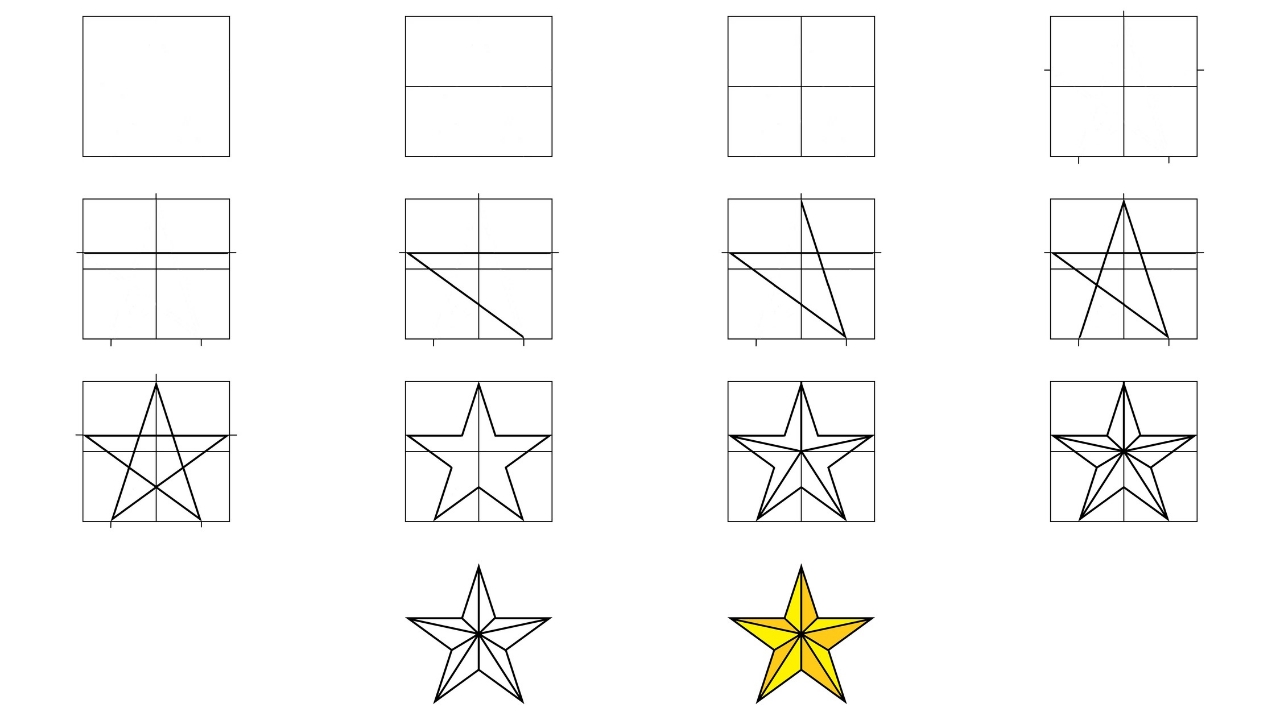 How to Draw a Star Step By Step - Hand Of Art