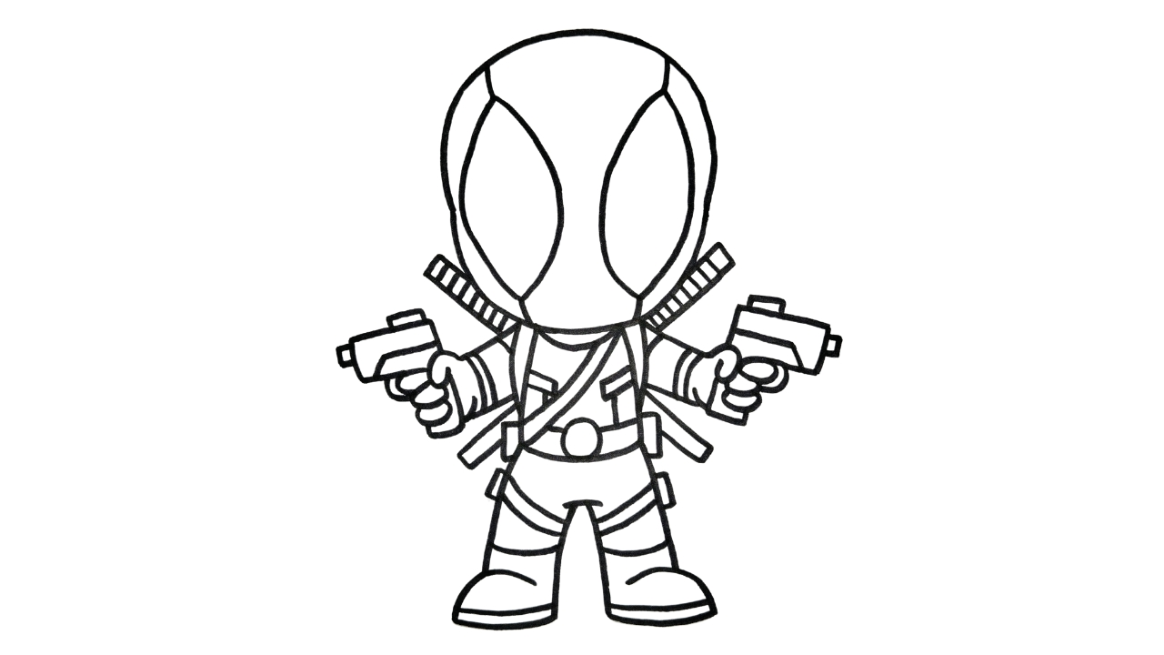 How to Draw Deadpool Step By Step - Hand Of Art