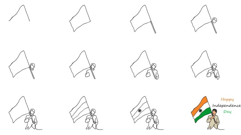 How To Draw Independence Day Step By Step - Hand Of Art