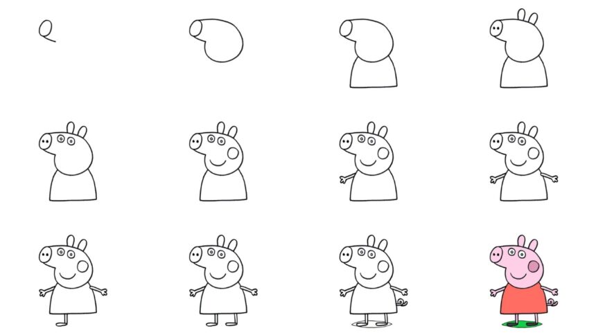 How to Draw Peppa Pig Step by Step - Hand Of Art
