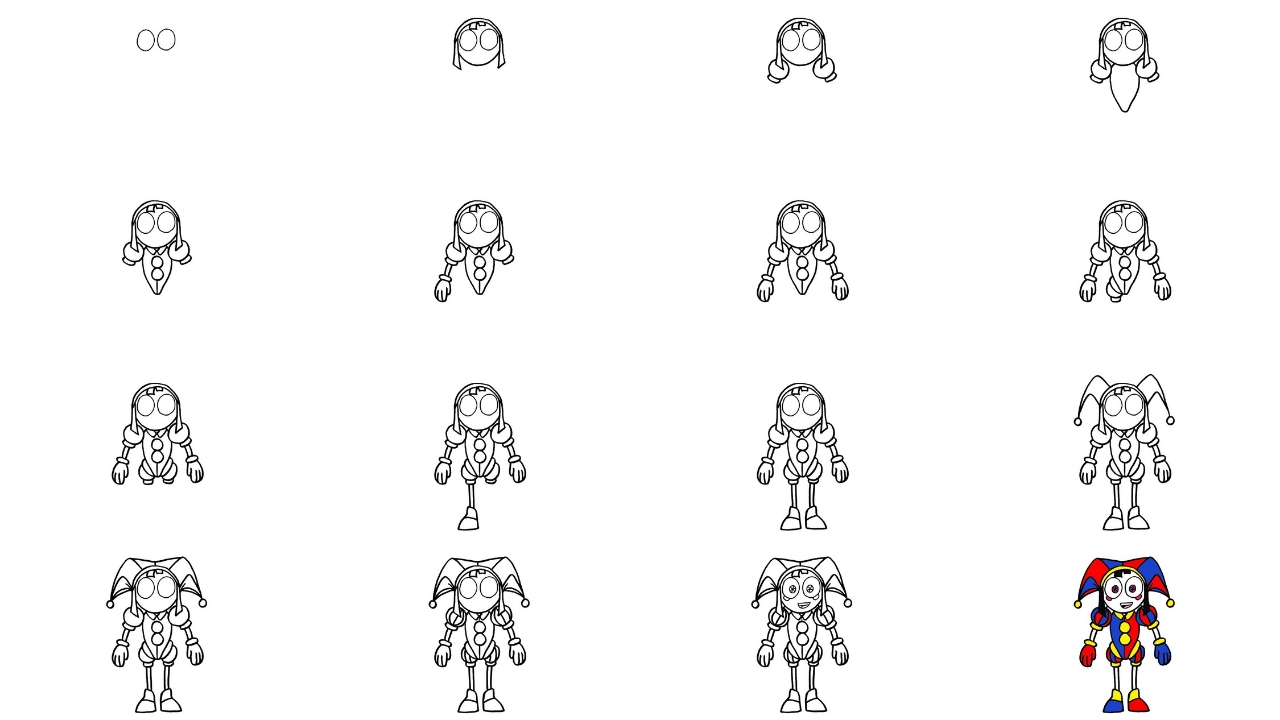 How To Draw Pomni Step By Step - Hand Of Art