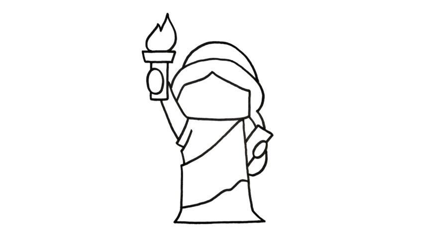 How To Draw Statue of Liberty Step By Step - Hand Of Art