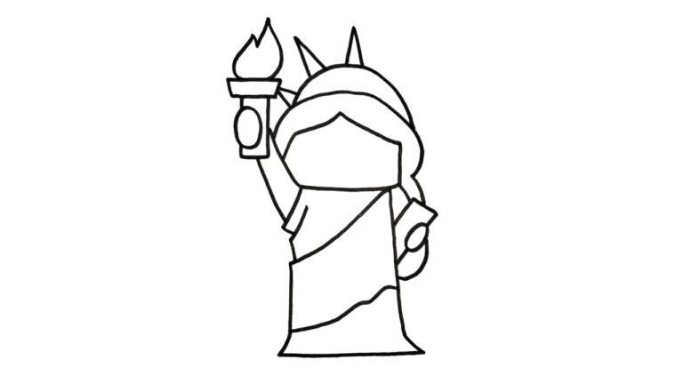 How To Draw Statue of Liberty Step By Step - Hand Of Art
