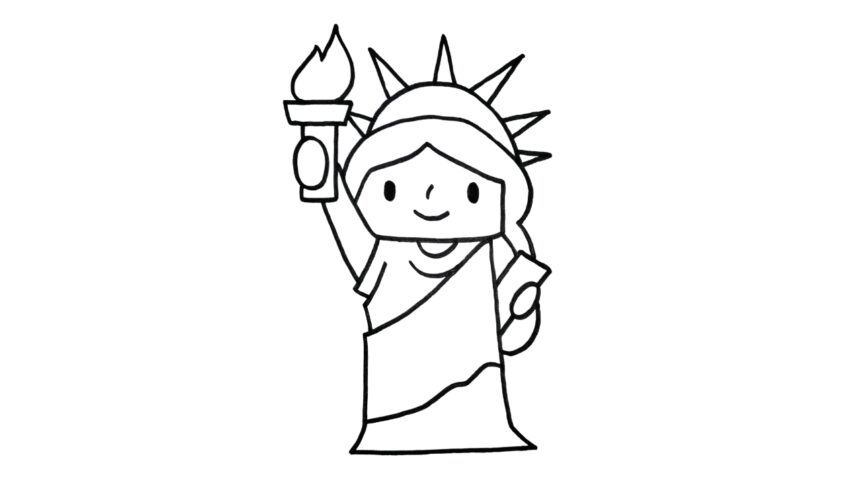 How To Draw Statue of Liberty Step By Step - Hand Of Art