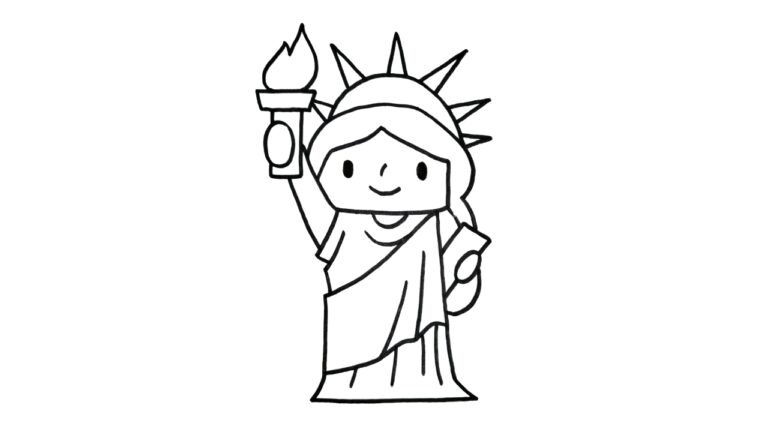 How To Draw Statue of Liberty Step By Step - Hand Of Art