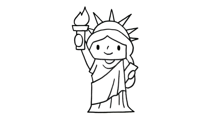 How To Draw Statue of Liberty Step By Step - Hand Of Art