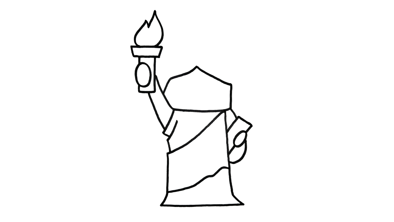 How To Draw Statue of Liberty Step By Step - Hand Of Art