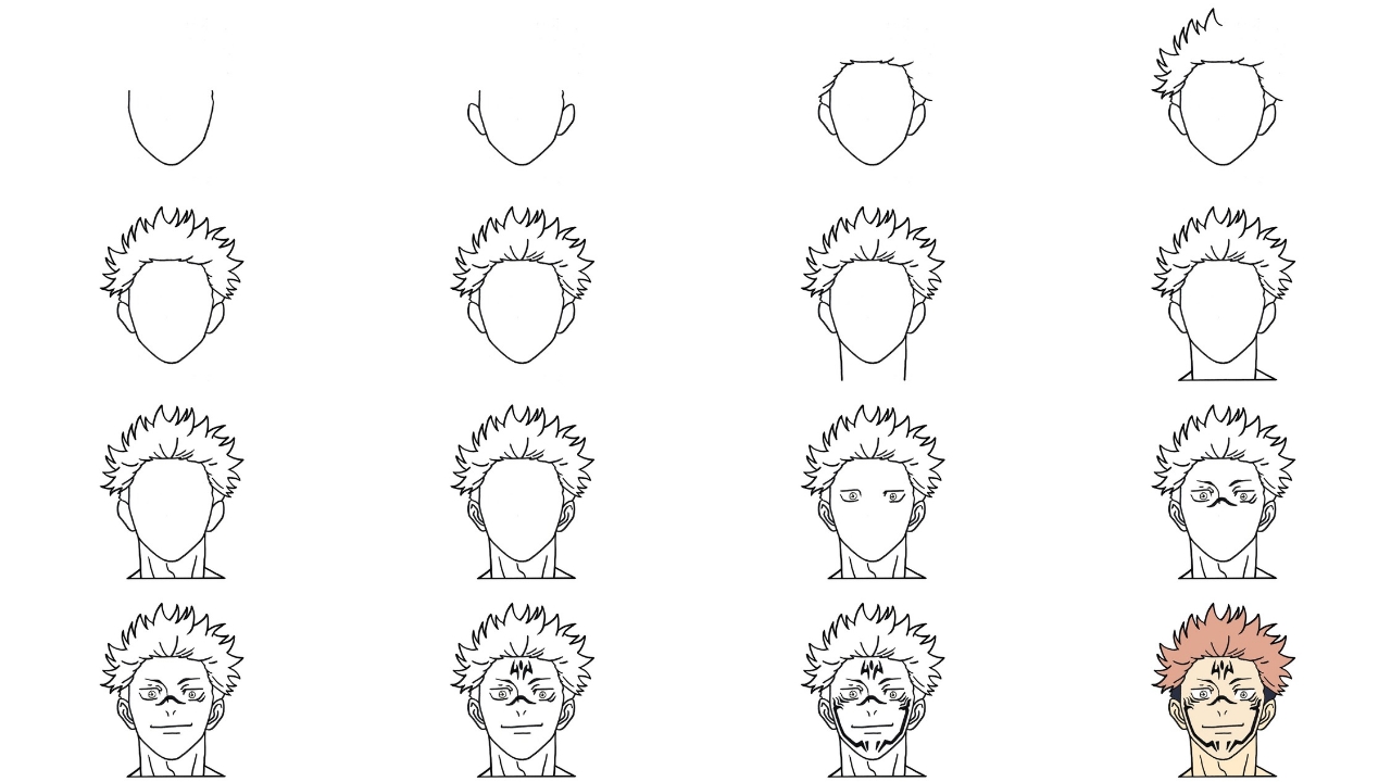 How to Draw Sukuna Step by Step - Hand Of Art