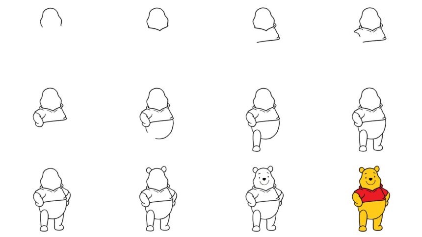 How to Draw Winnie The Pooh Step By Step - Hand Of Art