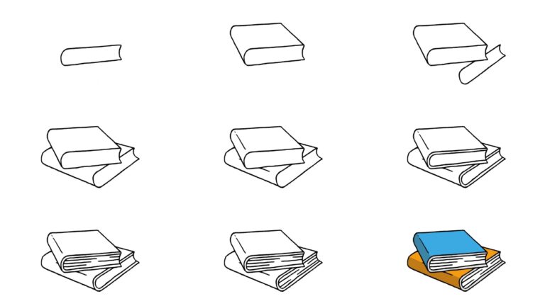 How To Draw A Book Step By Step - Hand Of Art