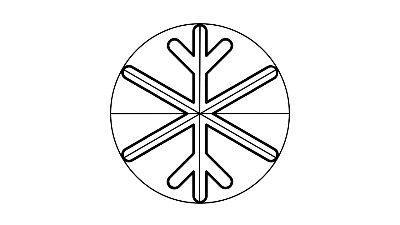 How To Draw A SnowFlake Step By Step - Hand Of Art