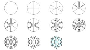 How To Draw A SnowFlake Step By Step - Hand Of Art