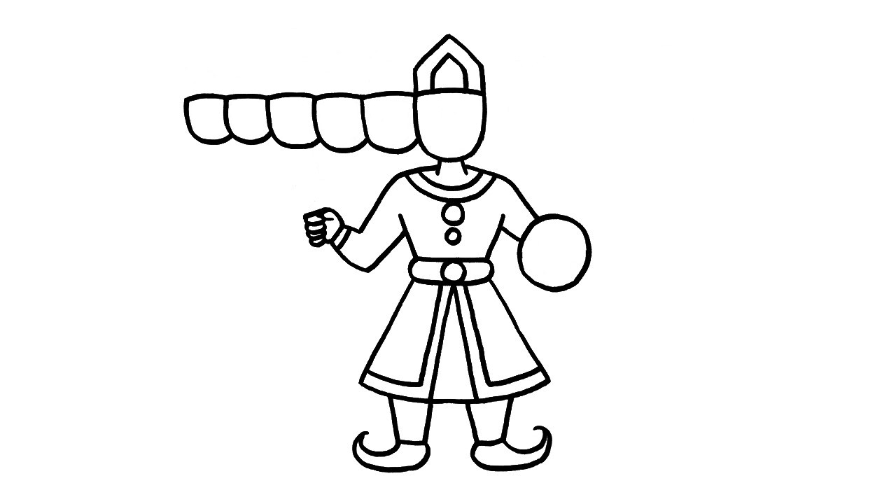 How to Draw Ravan For Kids Step By Step - Hand Of Art