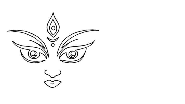 Navratri Drawing for Kids - Hand Of Art