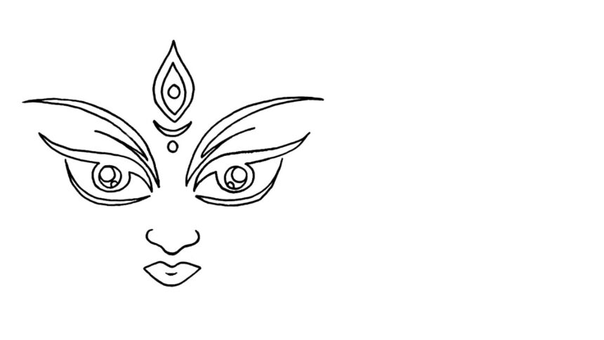 Navratri Drawing for Kids - Hand Of Art