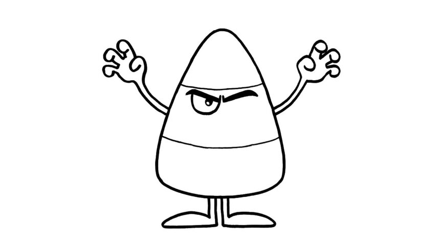 How to Draw a Candy Corn Monster - Hand Of Art