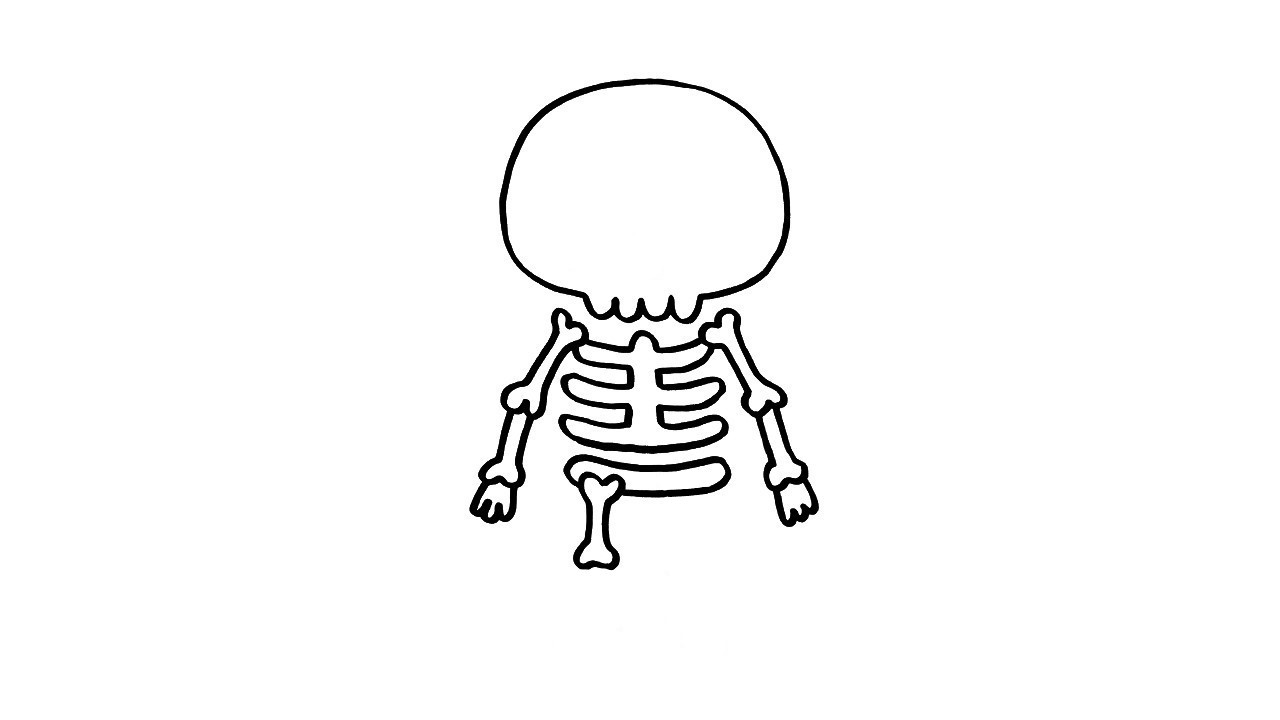 How to Draw a Skeleton Step By Step