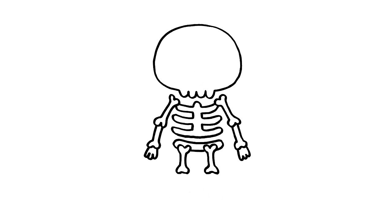 How to Draw a Skeleton Step By Step