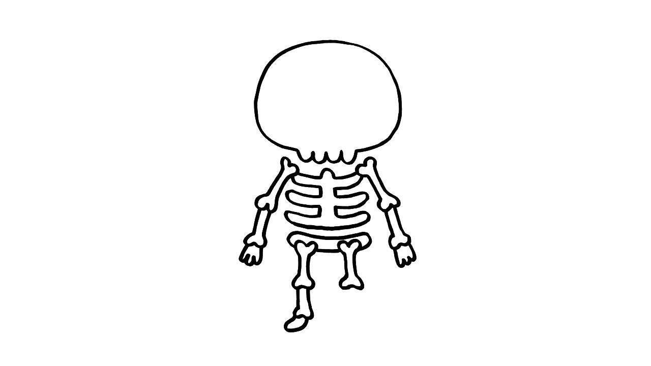 How to Draw a Skeleton Step By Step