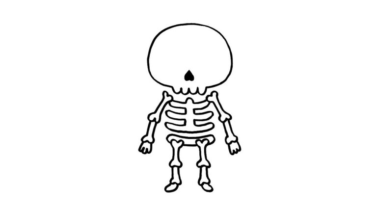 How to Draw a Skeleton Step By Step - Hand Of Art