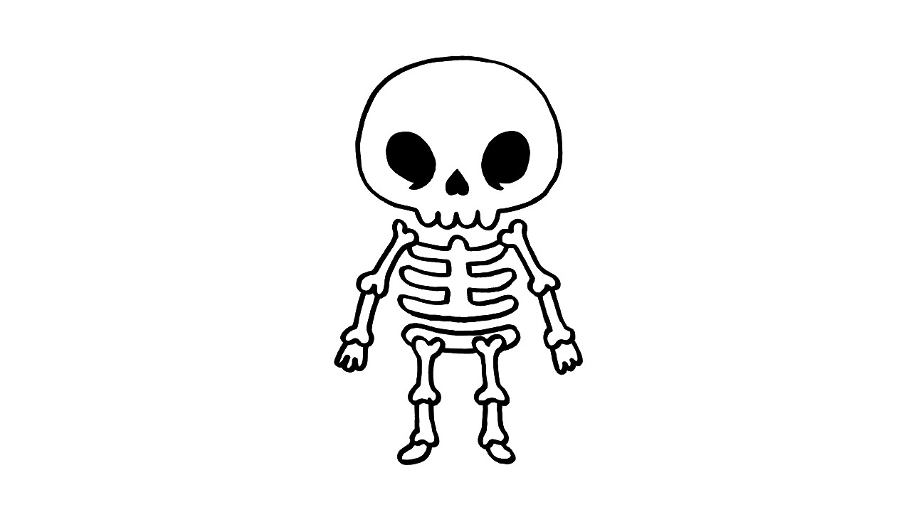How to Draw a Skeleton Step By Step