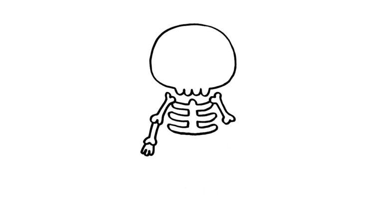 How to Draw a Skeleton Step By Step - Hand Of Art