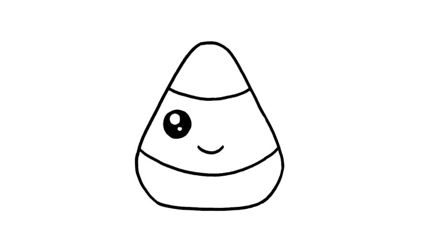 How to Draw a Candy Corn Step by Step - Hand Of Art