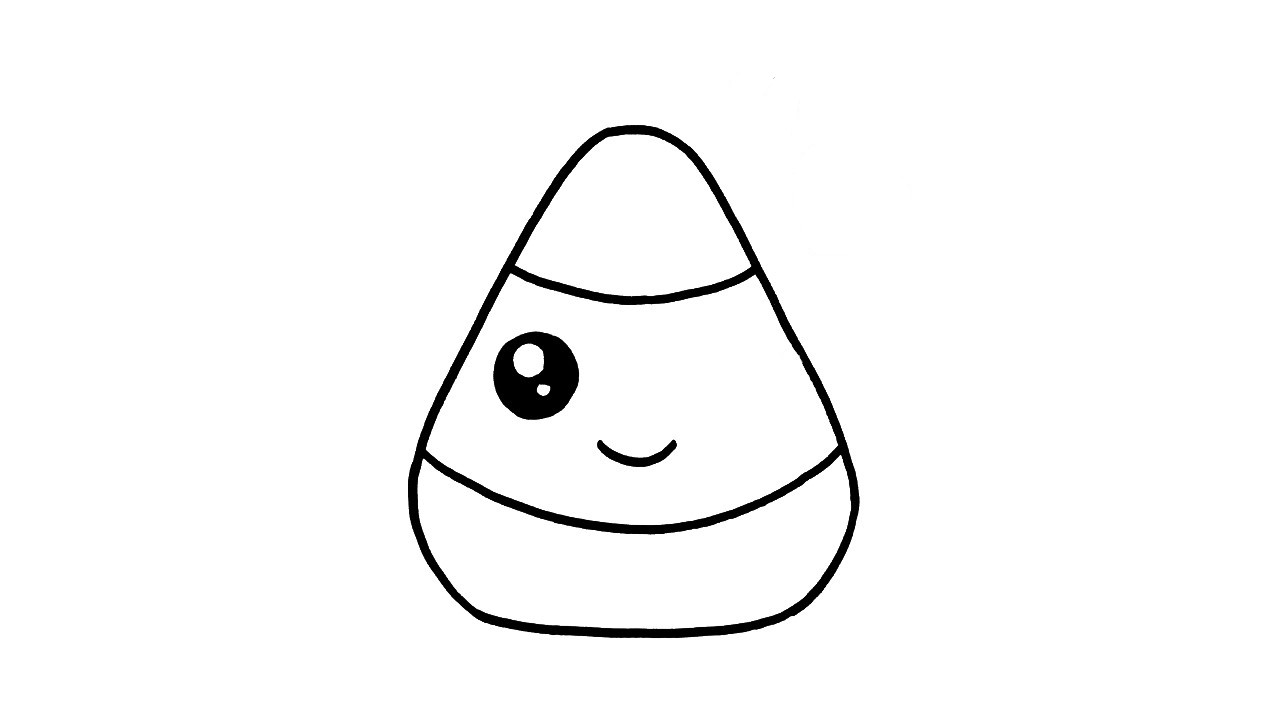 How to Draw a Candy Corn Step by Step - Hand Of Art