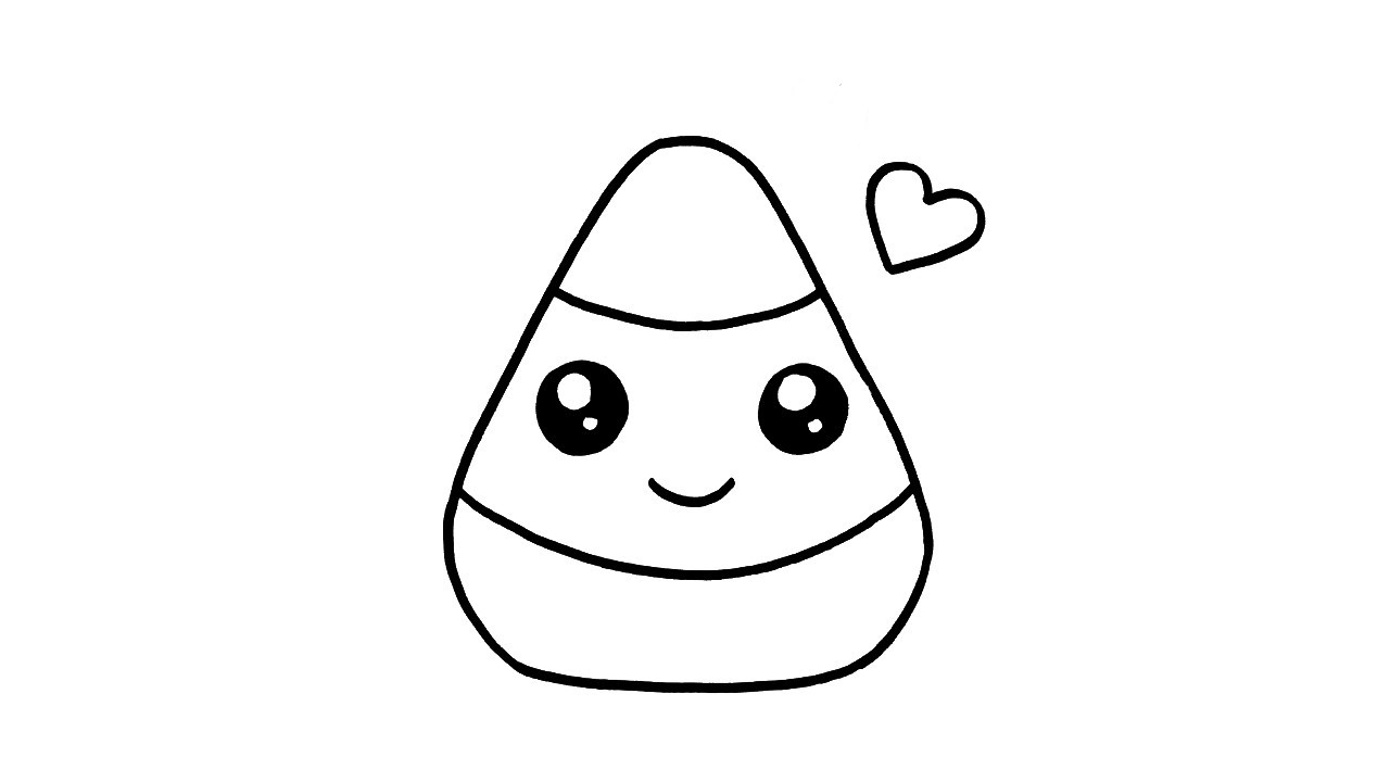 How to Draw a Candy Corn Step by Step - Hand Of Art