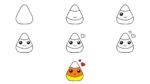 How to Draw a Candy Corn Step by Step - Hand Of Art