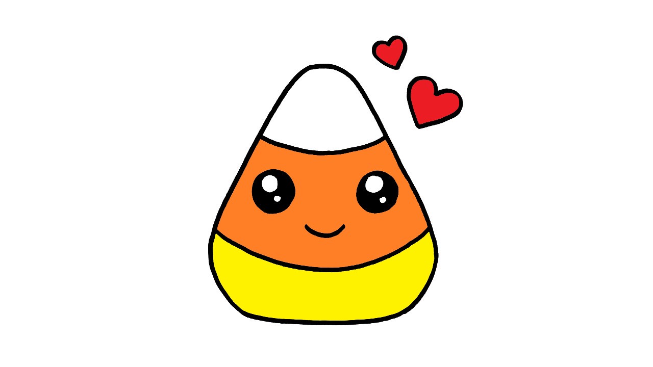 How to Draw a Candy Corn Step by Step - Hand Of Art