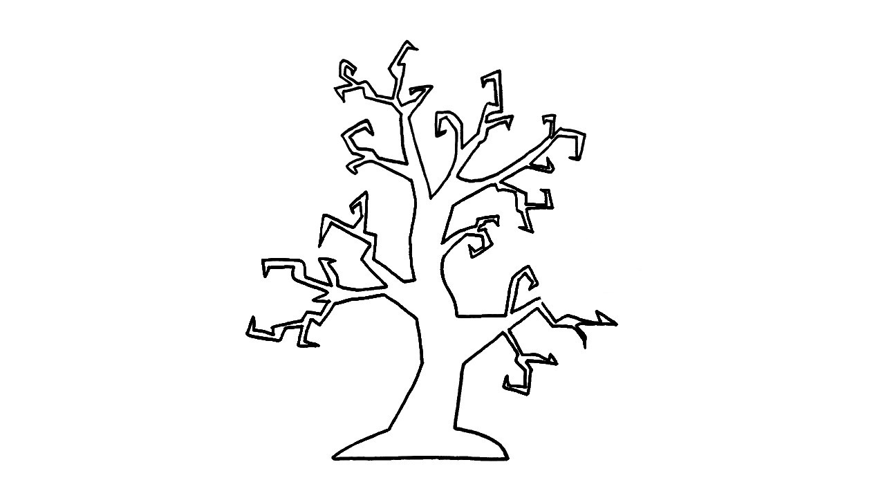How to Draw a Halloween Tree - Hand Of Art