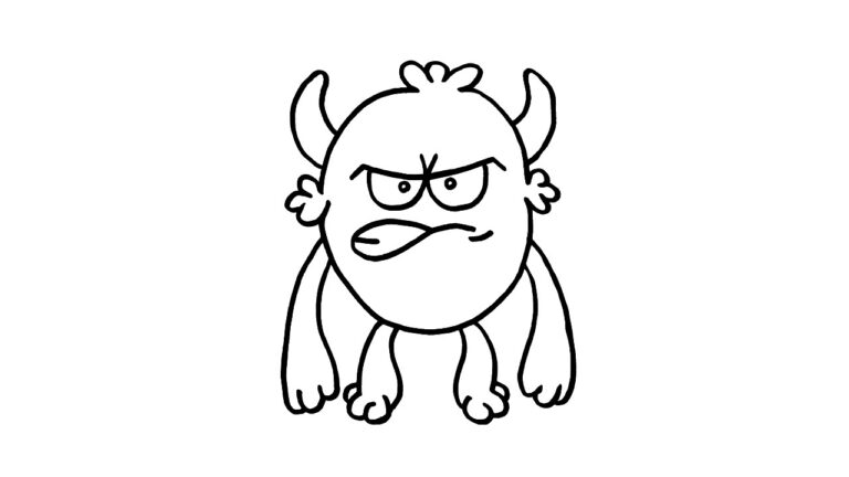 How to Draw a Scary Monster Step by Step - Hand Of Art