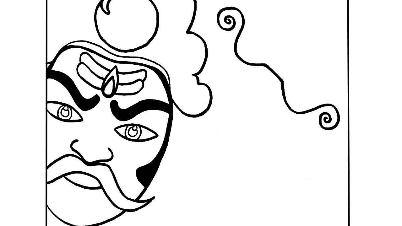 Dussehra Drawing for Kids Step By Step - Hand Of Art
