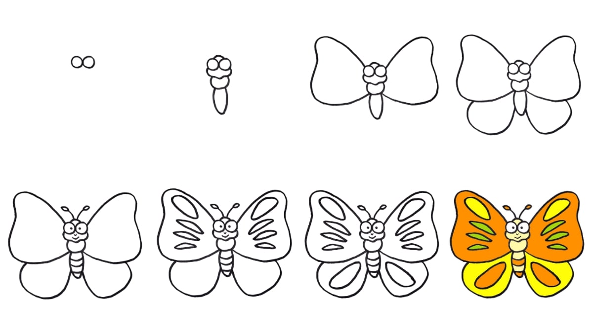 How To Draw A Butterfly Step By Step For Kids - Hand Of Art