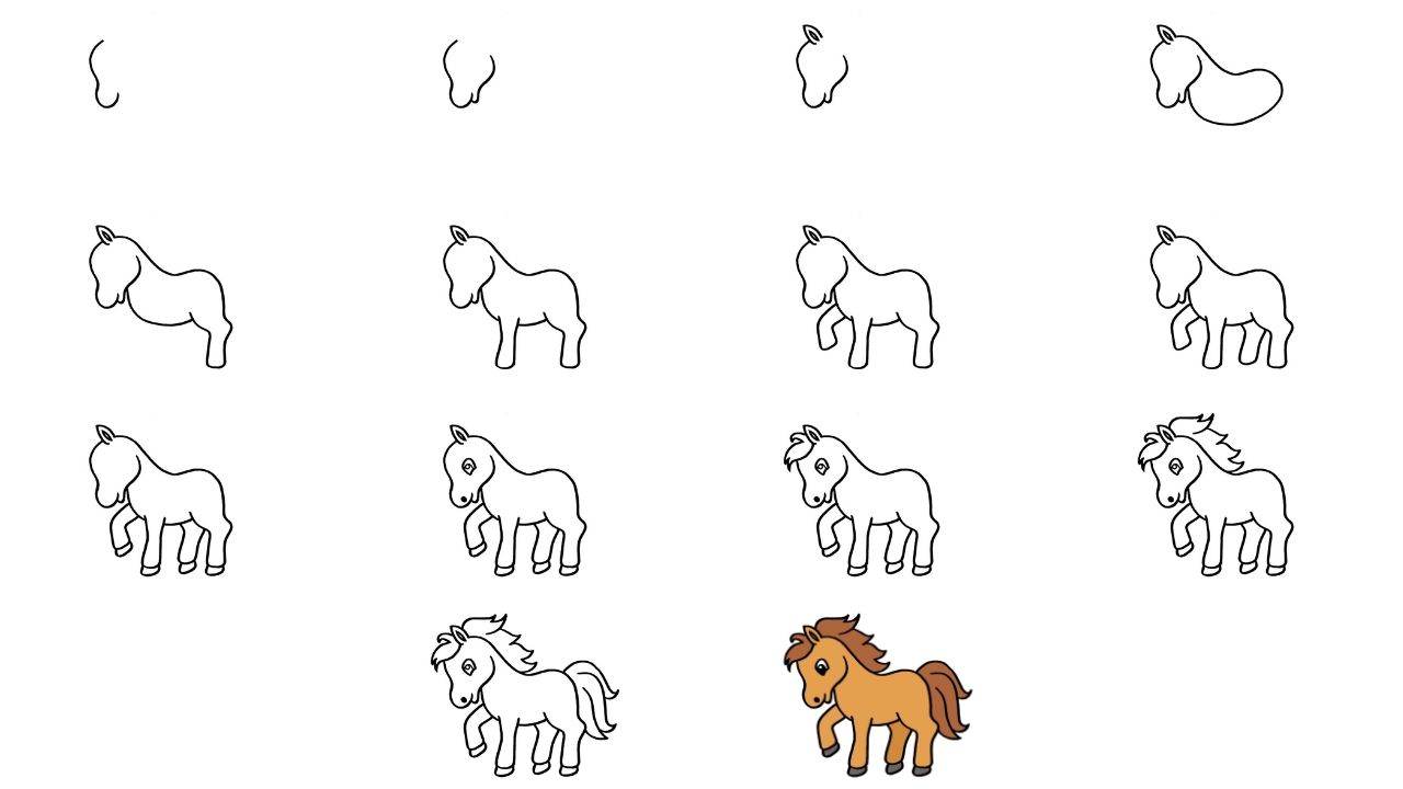 How to Draw A Horse Step By Step - Hand Of Art