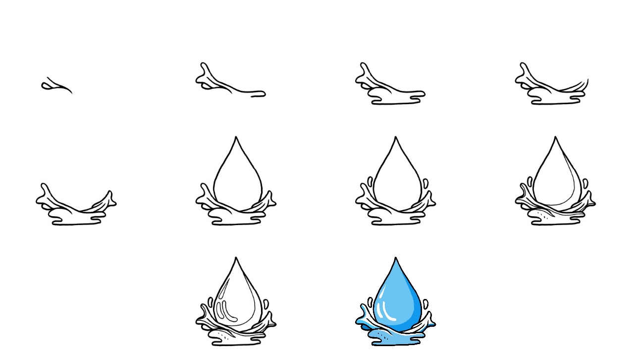How to Draw Water Step to Step - Hand Of Art