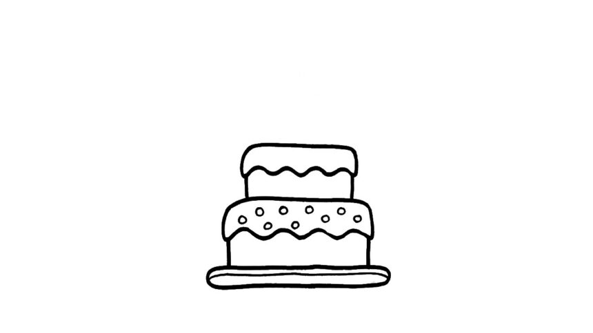 How to Draw a Birthday Cake Step By Step - Hand Of Art