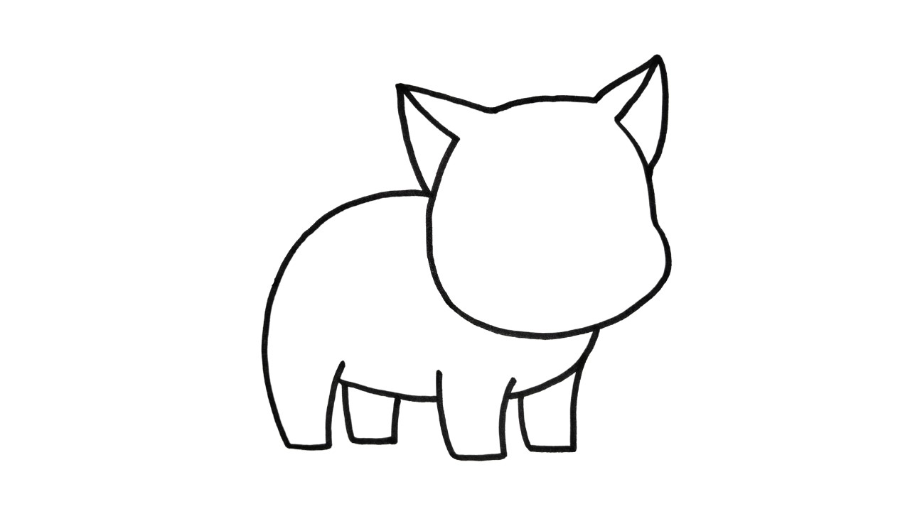 How to Draw a Pig Step By Step