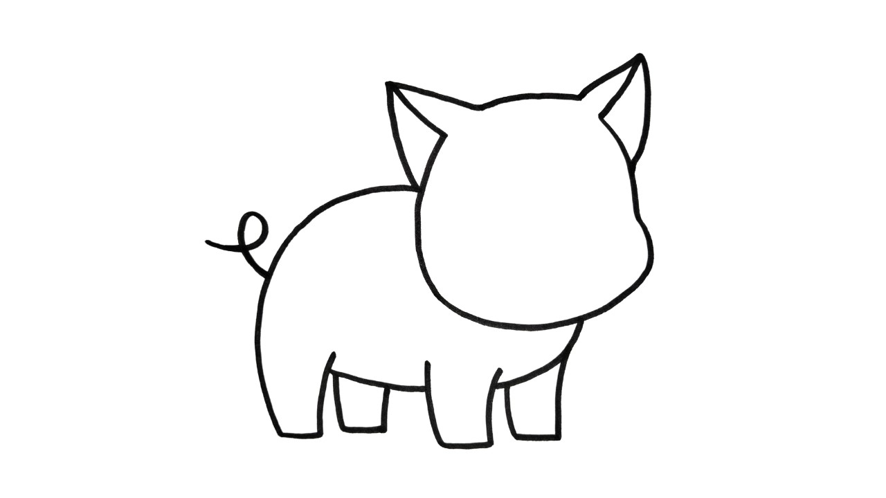 How to Draw a Pig Step By Step