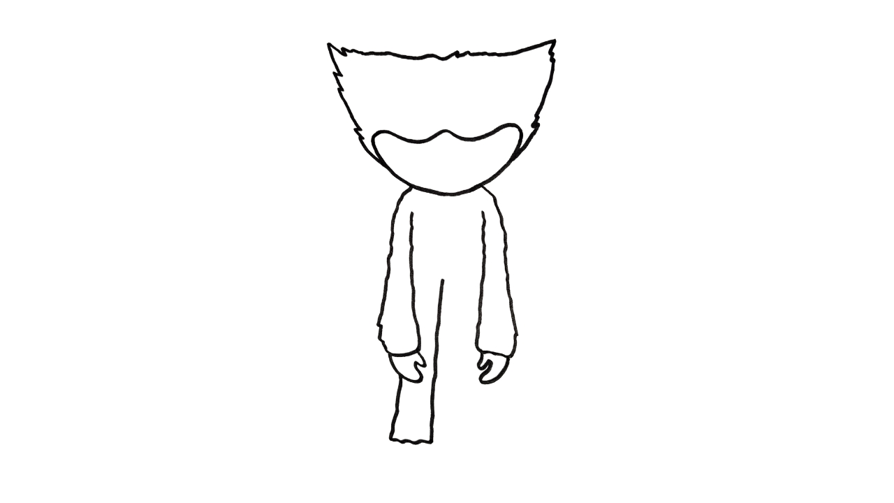 How to Draw Huggy Wuggy Step By Step