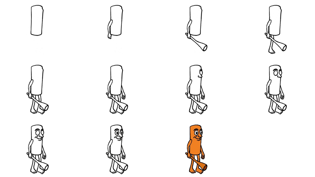 How to Draw Tung Tung Tung Sahur Step By Step